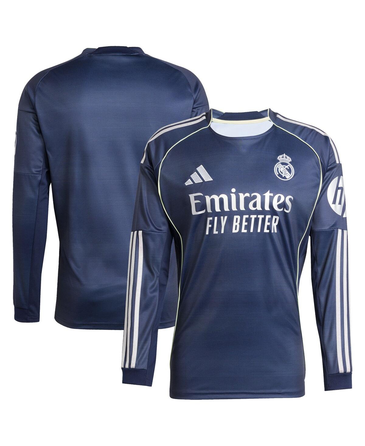 Click here for Adidas Mens Blue Real Madrid 2025/26 Home Long Sle... prices