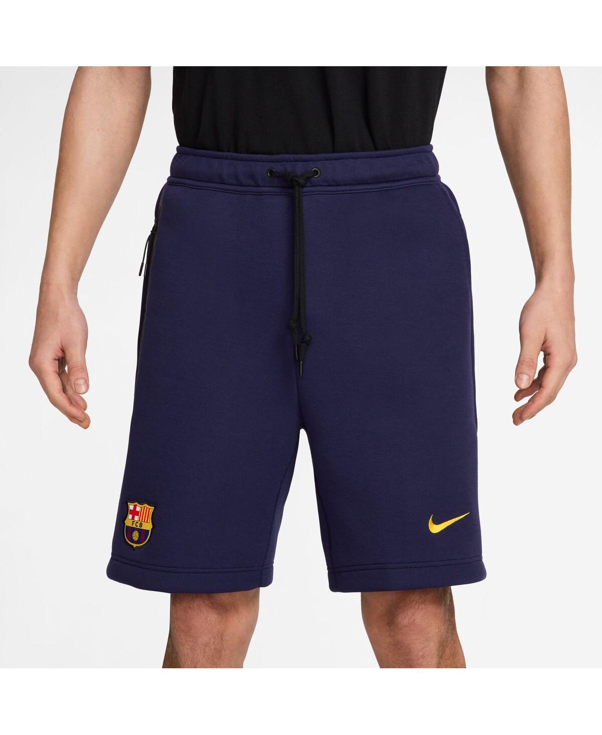 Click here for Nike Mens Purple Barcelona Tech Fleece Shorts - Pu... prices