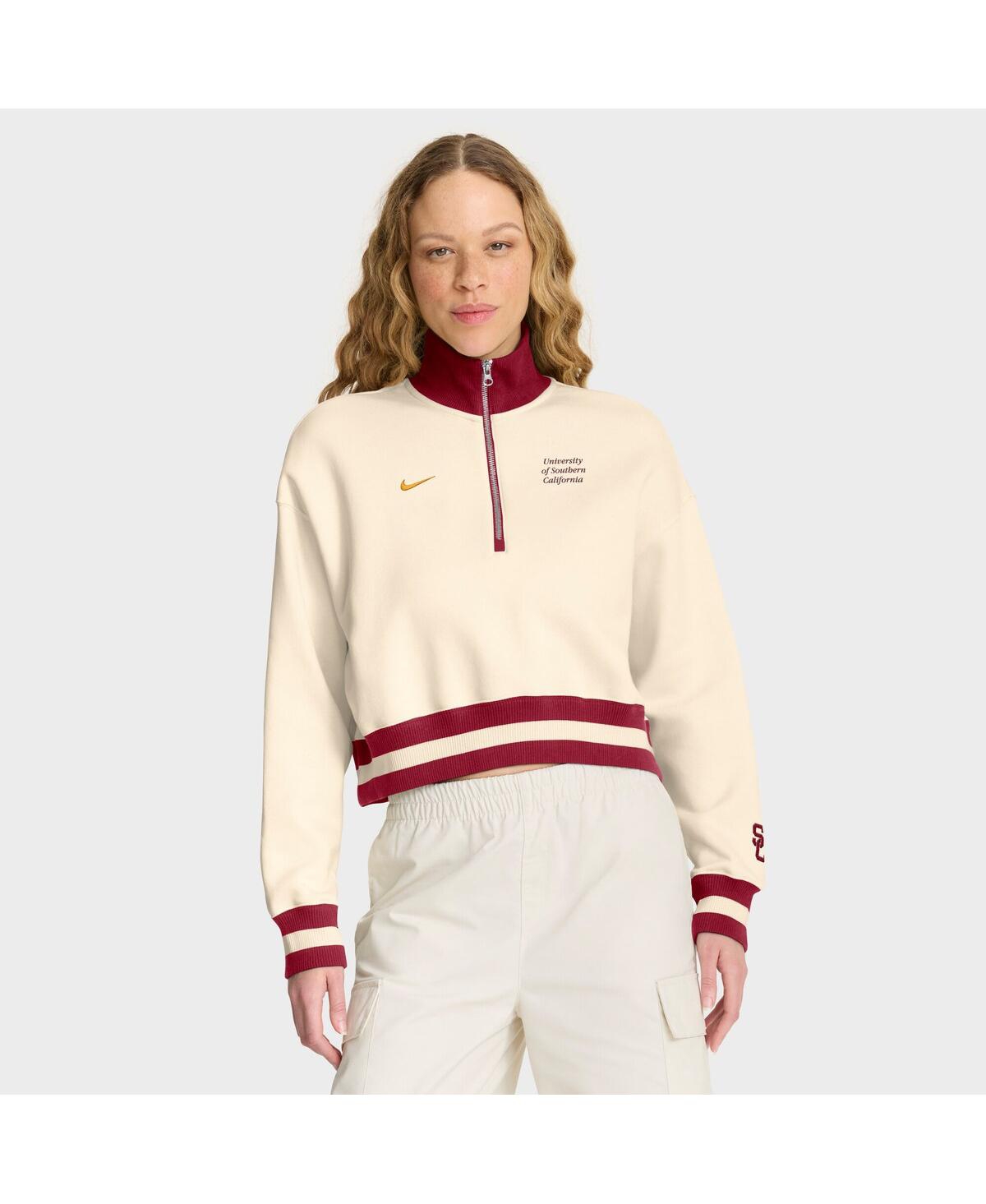 Click here for Nike Womens Tan Usc Trojans Legacy Half-Zip Sweats... prices