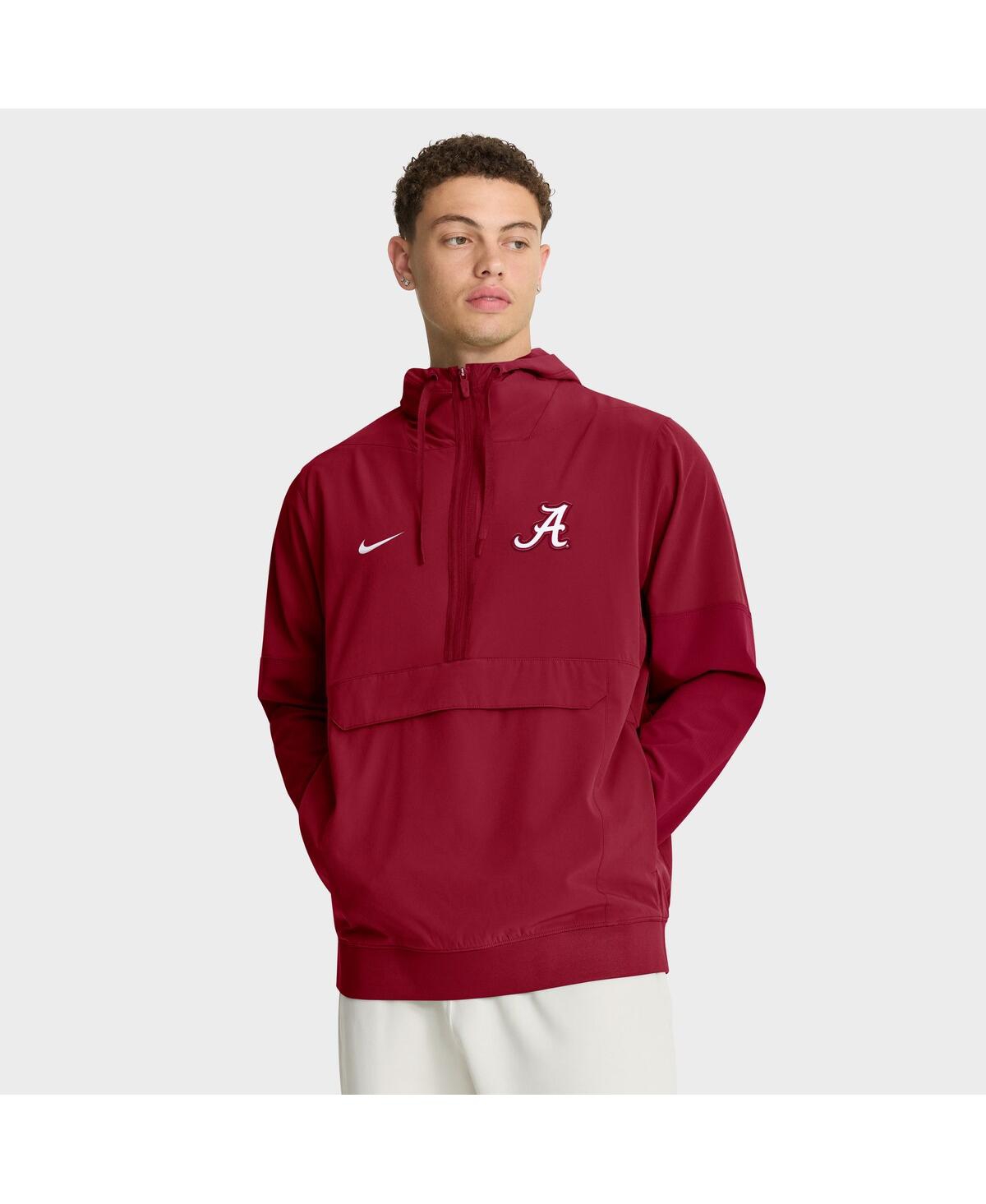 Click here for Nike Mens Crimson Alabama Crimson Tide Anorak Half... prices