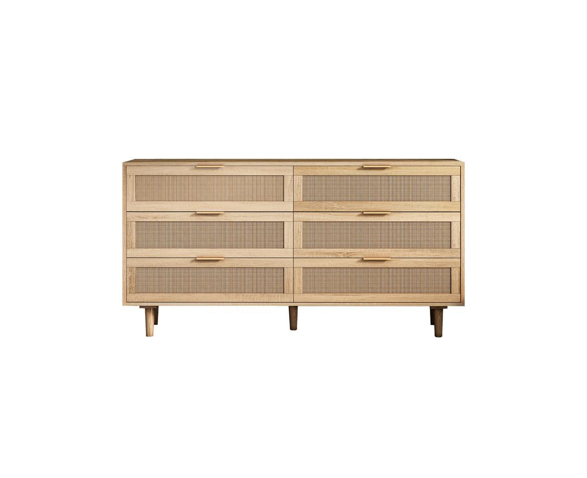 Click here for Casainc Rattan Storage Cabinet with 6-Drawers - Na... prices