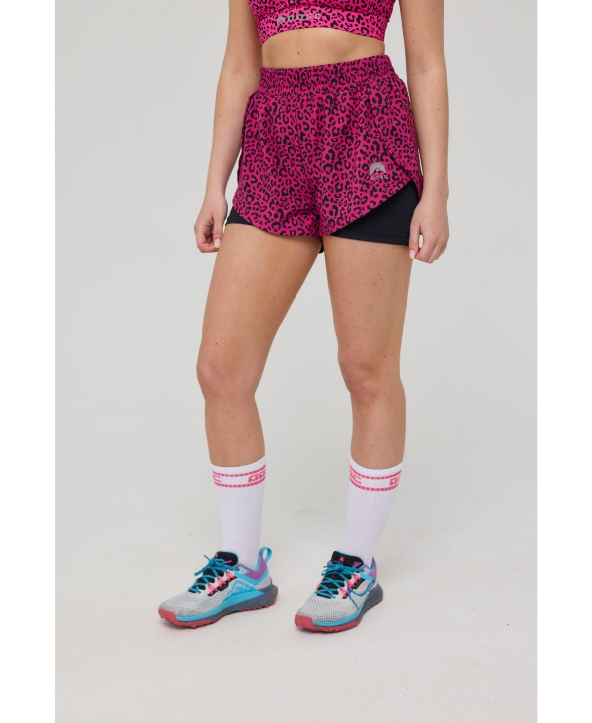 Click here for Oosc Womens Elite 2 in 1 Running Shorts - Pink Leo... prices