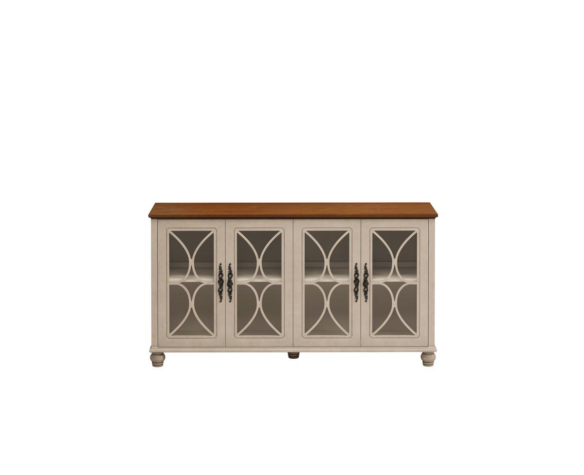 Click here for Casainc 4-Door Storage Cabinet with Tempered Glass... prices