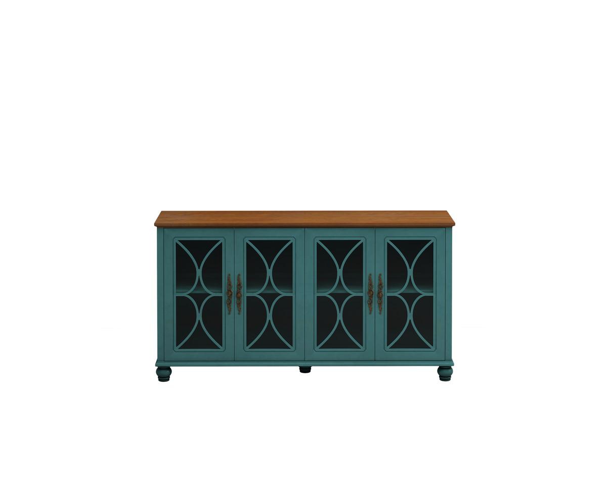 Click here for Casainc 4-Door Storage Cabinet with Tempered Glass... prices