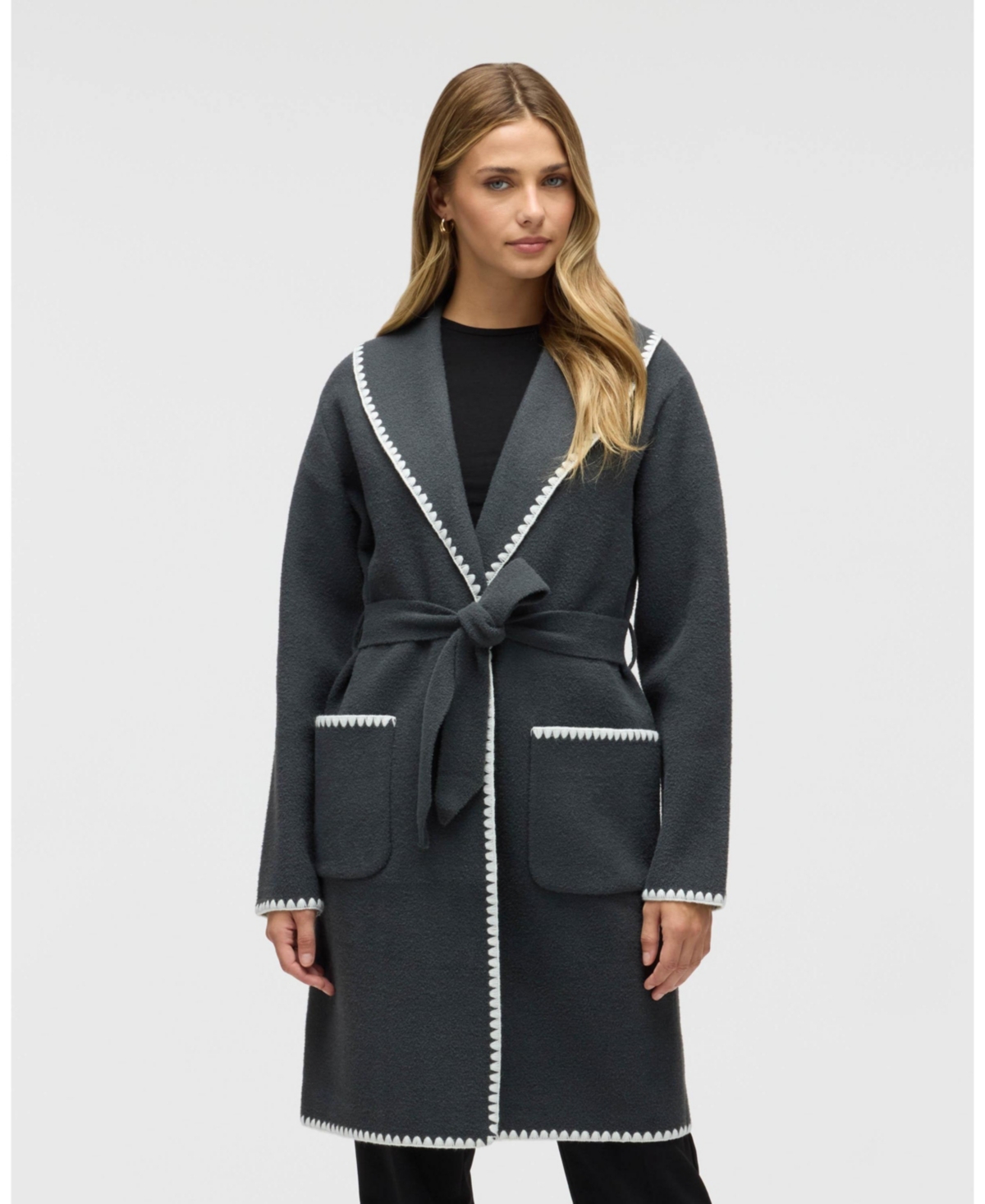 Click here for Nvlt Womens Wrap Mink Eyelash Coatigan Jacket with... prices
