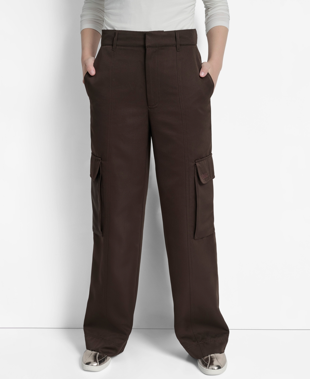 Click here for Dkny Jeans Womens High Waist Wide Leg Cargo Pants... prices