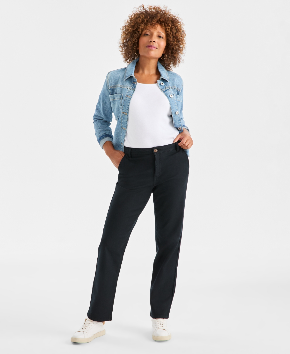 Click here for Style & Co Womens Straight-Leg Knit Twill Pants  M... prices