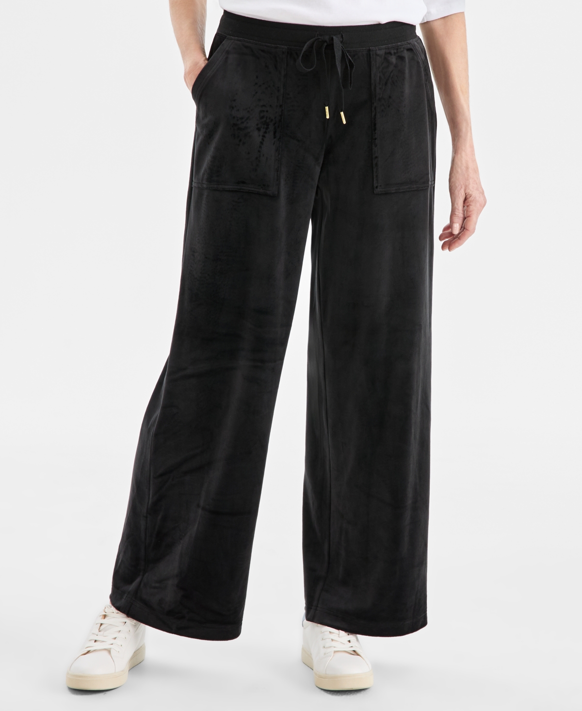 Click here for Style & Co Womens Wide-Leg Velour Lounge Pants  Ma... prices