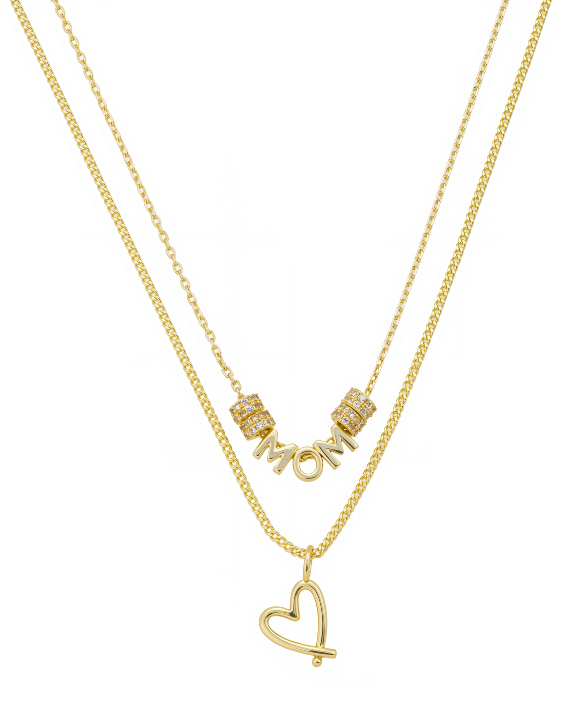Click here for Unwritten Cubic Zirconia Mom and Heart Pendant Lay... prices