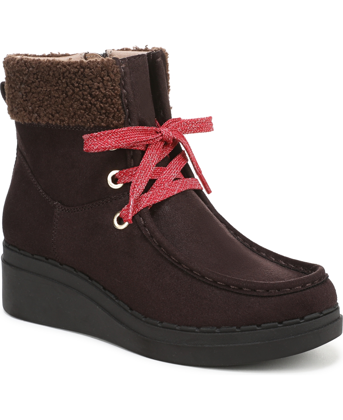 Click here for LifeStride Womens Devon Wedge Zip Short Boots - Da... prices