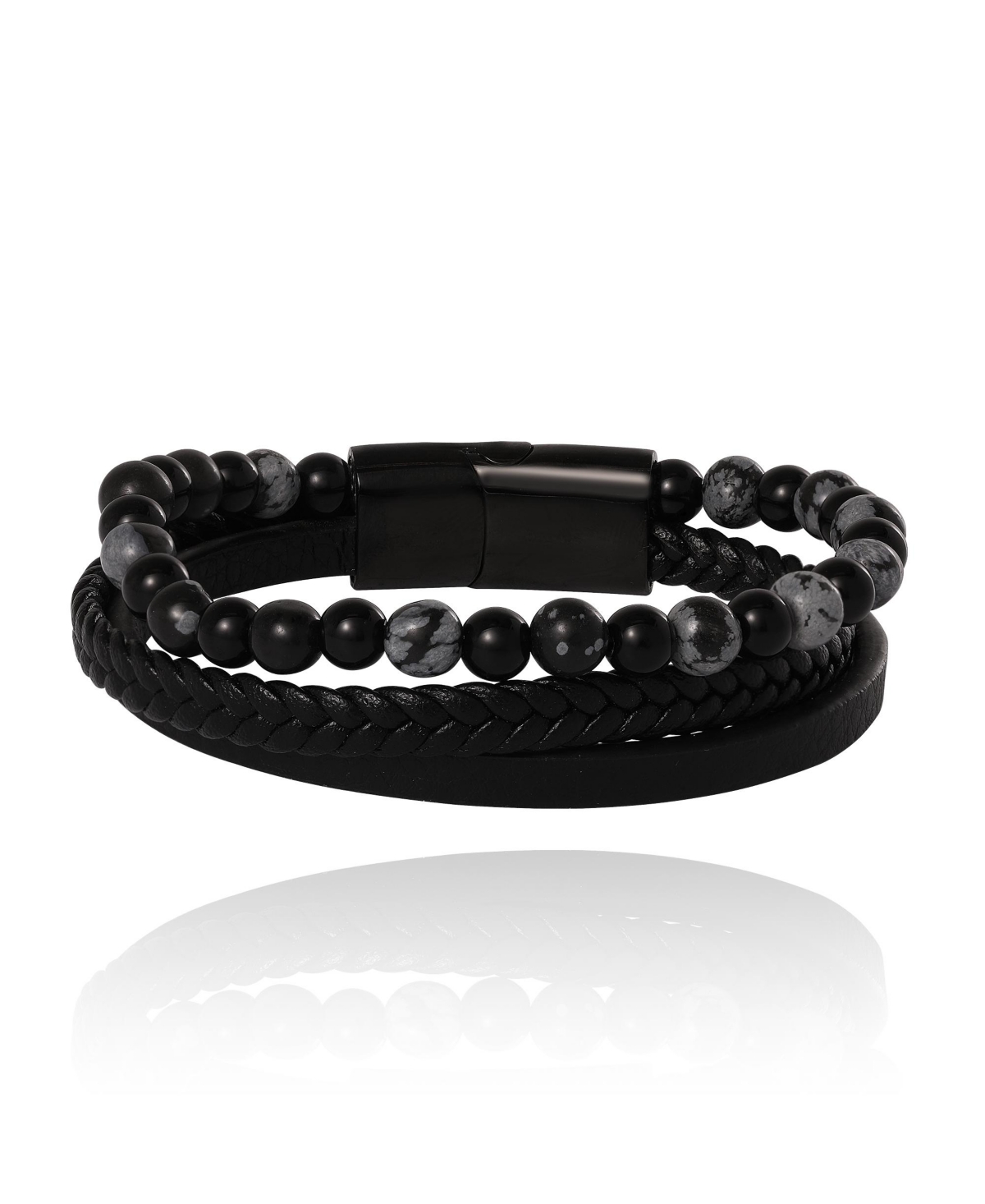 Click here for Lucky Brand Braided & Beaded Bracelet - 8.5 - Blac... prices