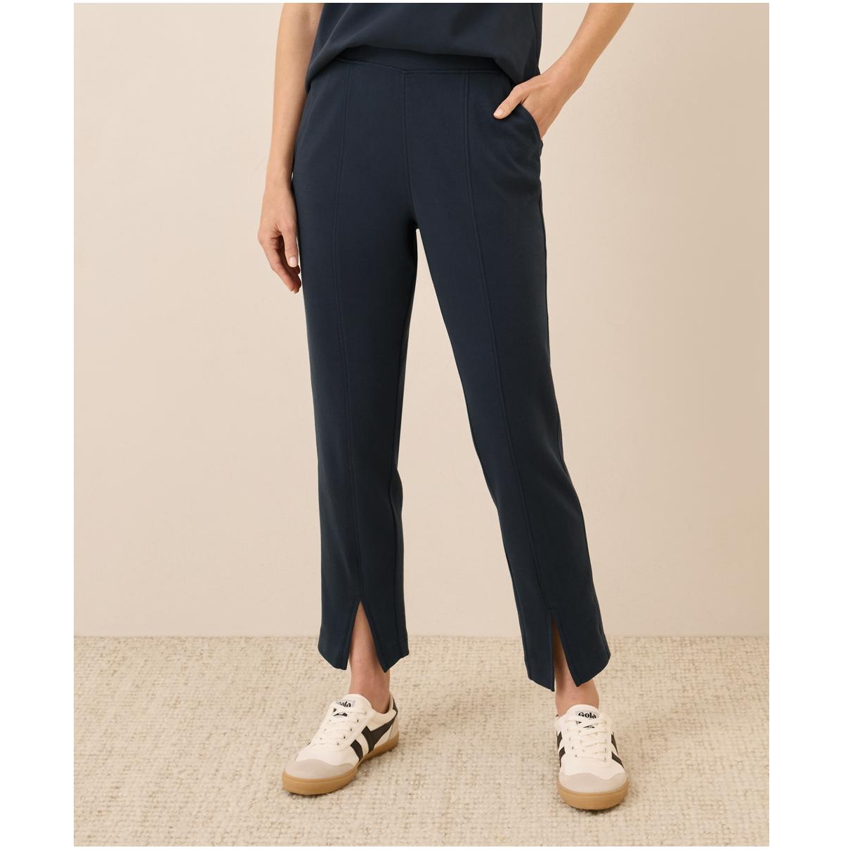 Click here for Pact Womens Airplane Tapered Leg Pant - Midnight b... prices