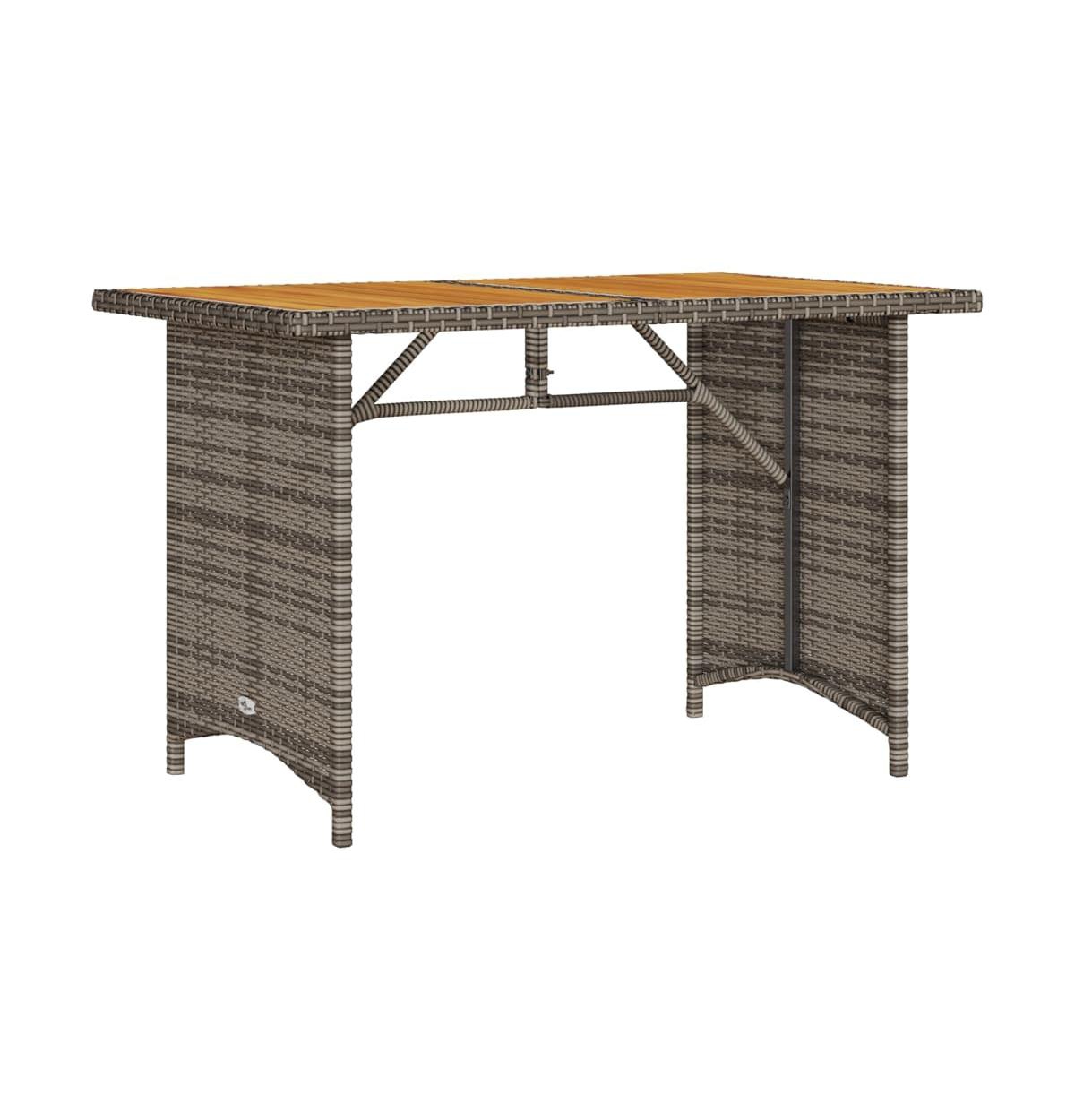 Click here for Garden Table Grey Pe rattan  powder-coated steel... prices