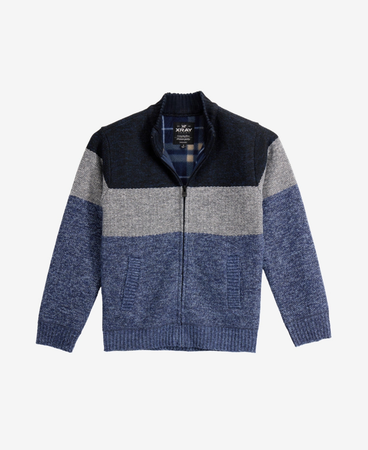 Click here for Xray Boys Full Zip Mock Neck Sweater With Fleece L... prices