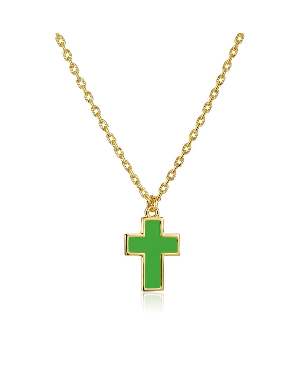 Click here for Anna Zuckerman Petit Faith Necklace in Green - Gre... prices