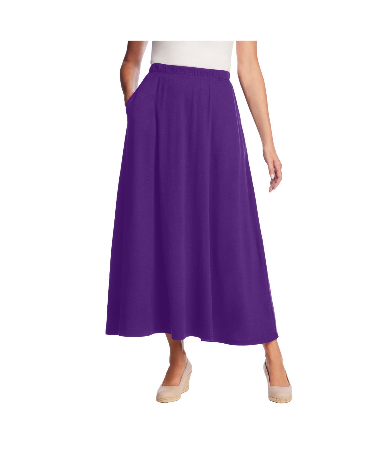 Click here for Woman Within Plus Size Within 7-Day Maxi Skirt - R... prices