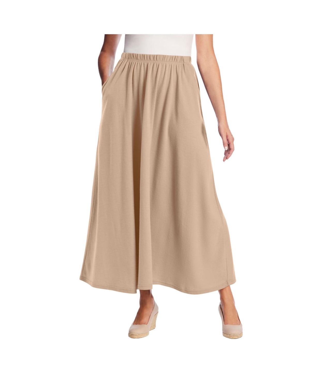 Click here for Woman Within Plus Size Within 7-Day Maxi Skirt - N... prices
