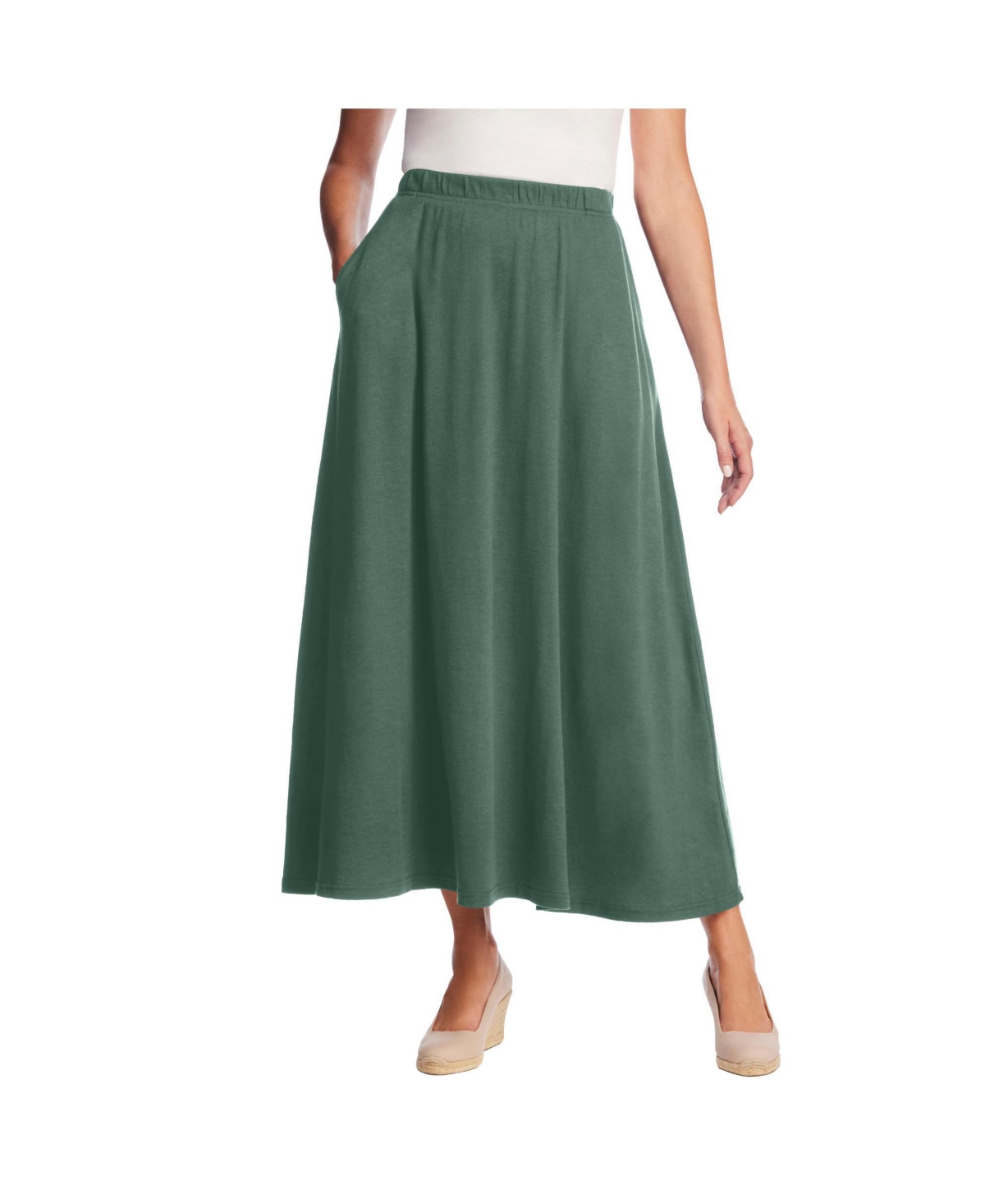 Click here for Woman Within Plus Size Within 7-Day Maxi Skirt - P... prices