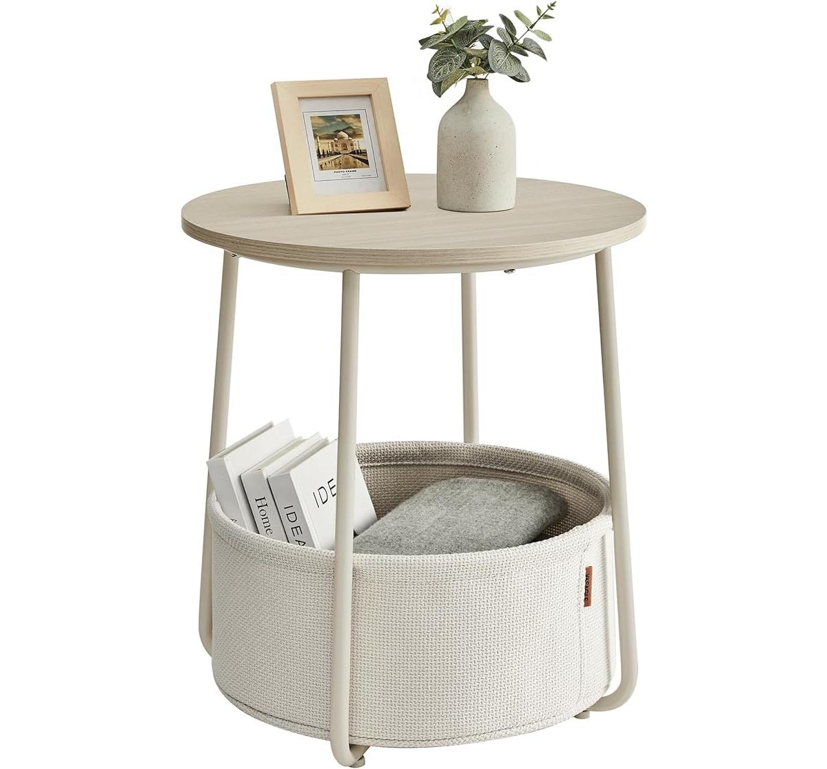 Click here for Songmics Home End Table - Cream white prices