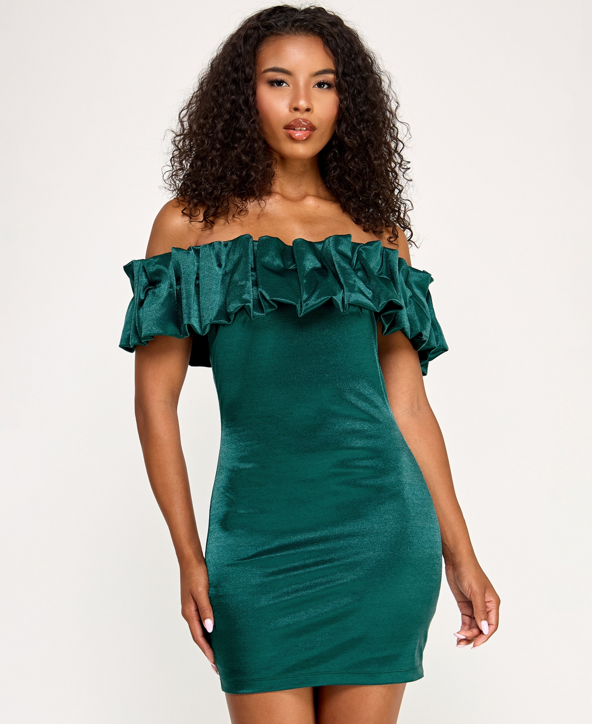 Click here for City Studios Juniors Ruffled-Off-The-Shoulder Body... prices
