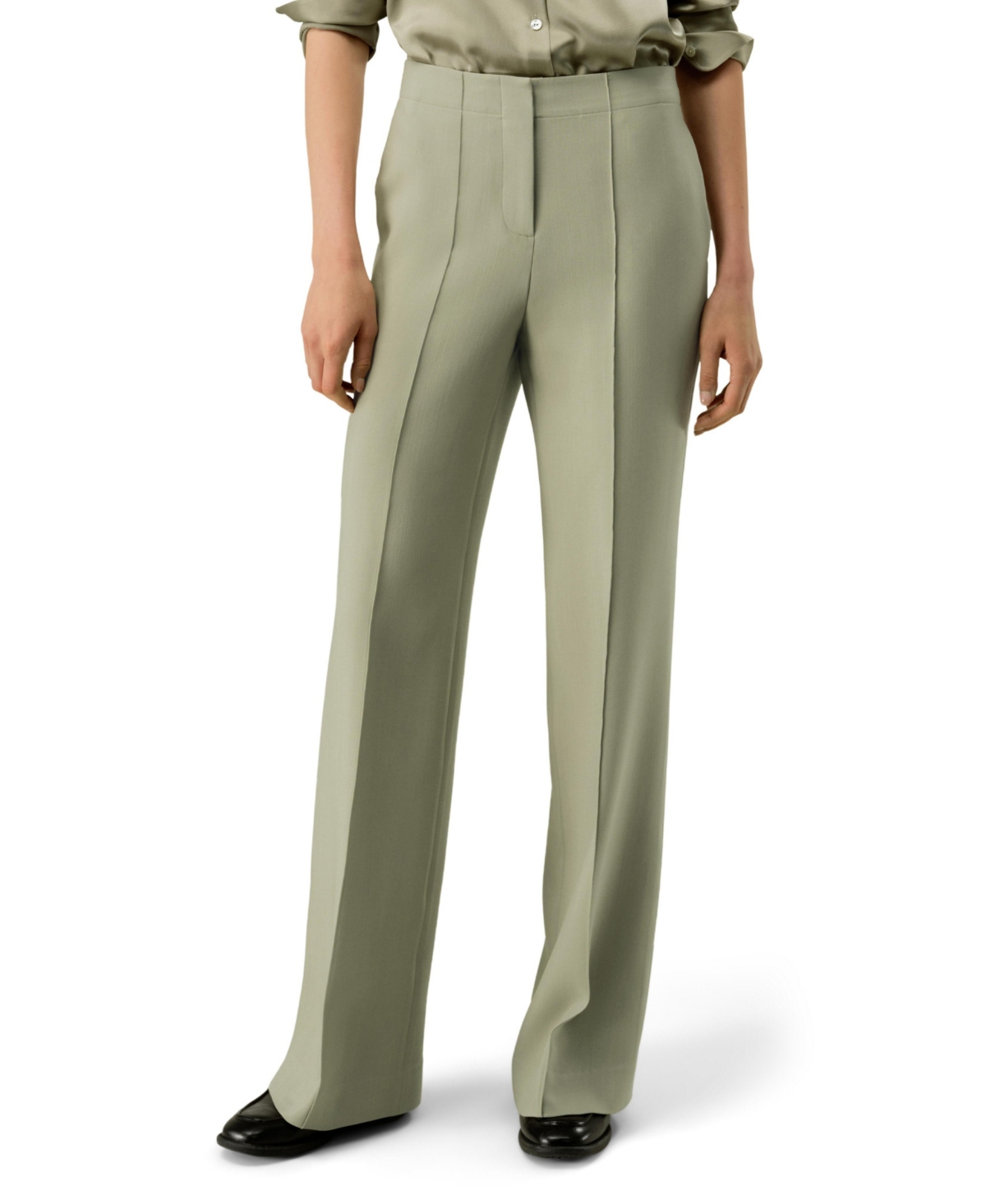 Click here for Lilysilk Womens Silk-Wool Twill Flare Pants - Laur... prices