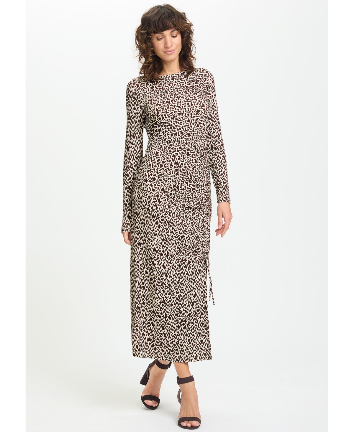 Click here for Olsen Womens Modern Animal Fitted Midi Dress - Cho... prices