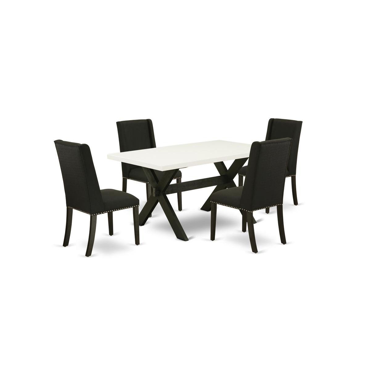 Click here for East West Furniture 5-Piece Mid Century Dining Tab... prices