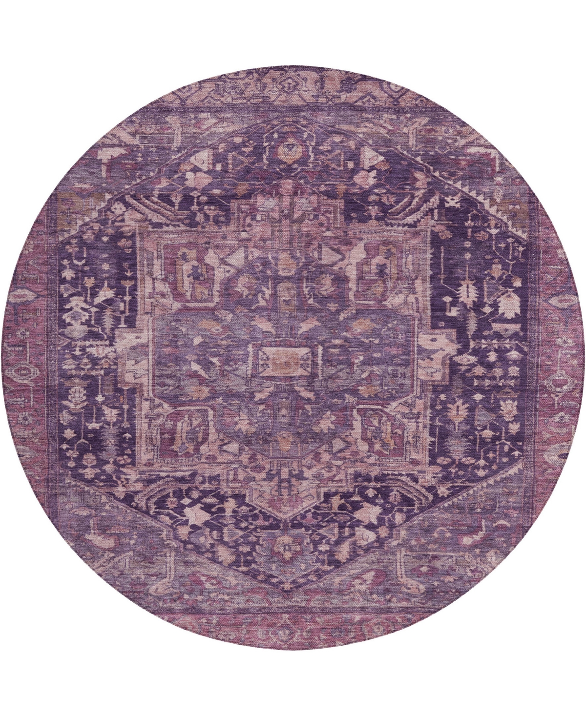 Click here for Dalyn Solace SL14 8x8 Round Area Rug - Eggplant prices