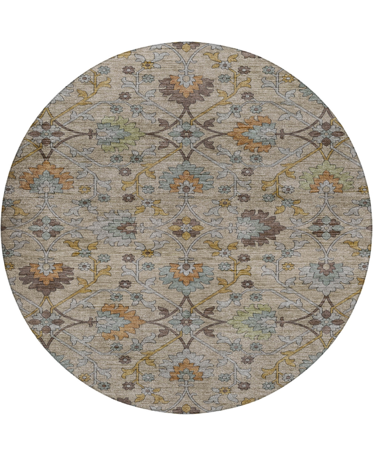 Click here for Dalyn Silk Road SR1 8x8 Round Area Rug - Beige  Bl... prices
