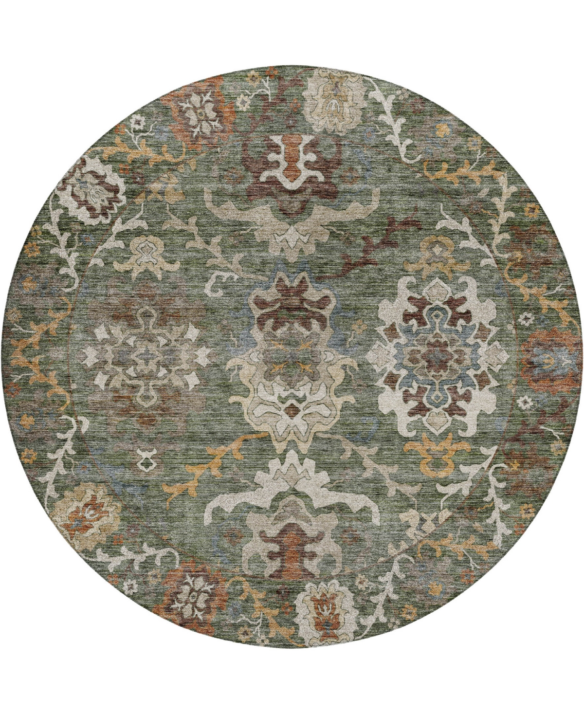 Click here for Dalyn Silk Road SR8 8x8 Round Area Rug - Sage  Bro... prices