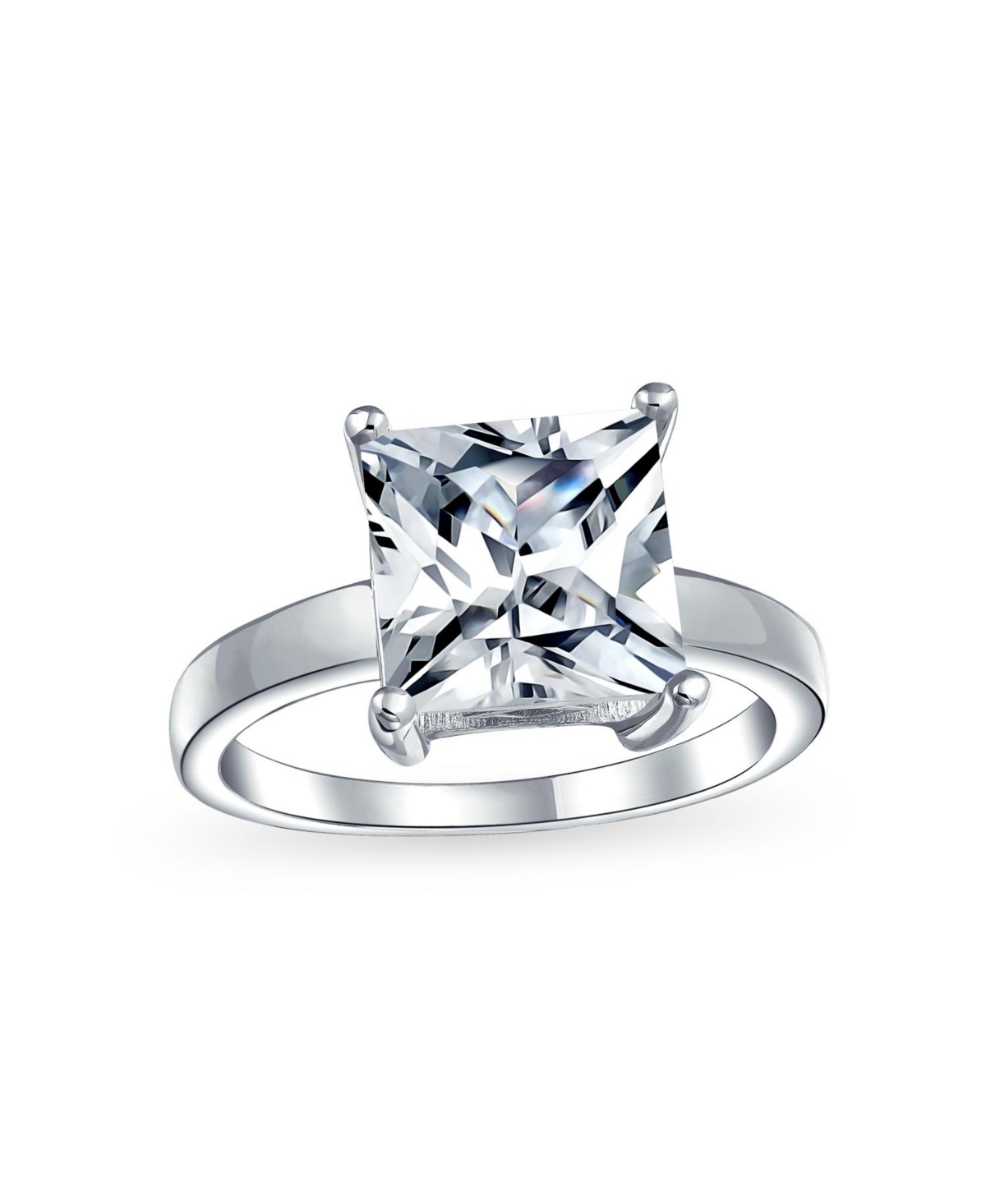 Click here for Bling Jewelry Sterling Silver 3CT Princess Cut Cub... prices