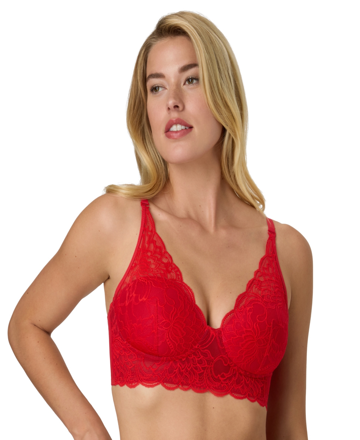 Click here for Maidenform Womens Pure Comfort Lace & Mesh Longlin... prices