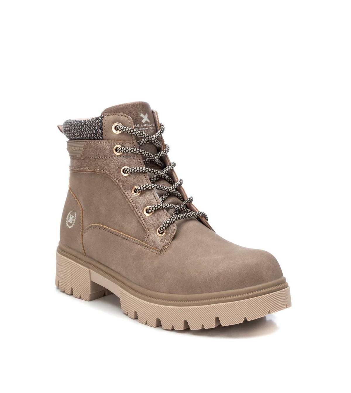 Click here for Womens Combat Ankle Booties By Xti - Taupe prices