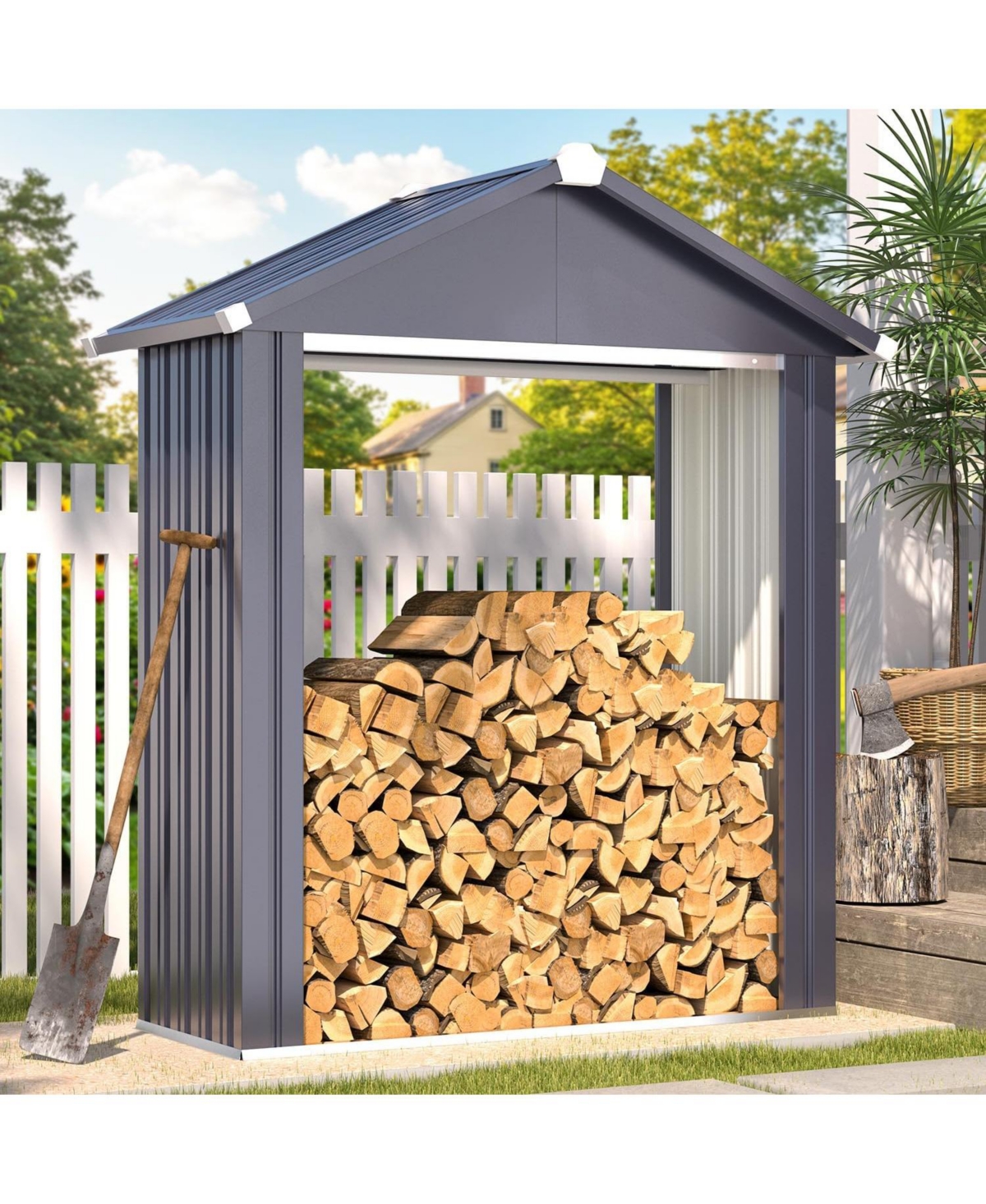Click here for Aecojoy 5x2 Outdoor Storage Shed  Firewood Rack Wa... prices