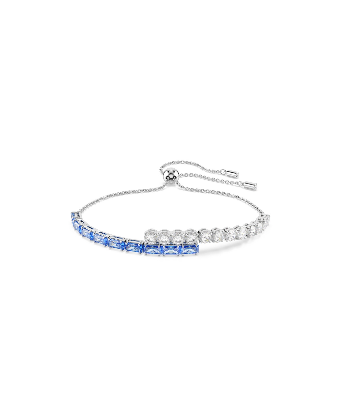 Click here for Swaroski Matrix Rhodium Plated Bracelet - Blue prices
