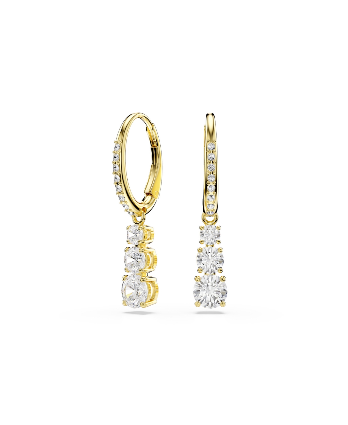 Click here for Swarovski Stilla Attract Gold-Tone Plated Hoop Ear... prices
