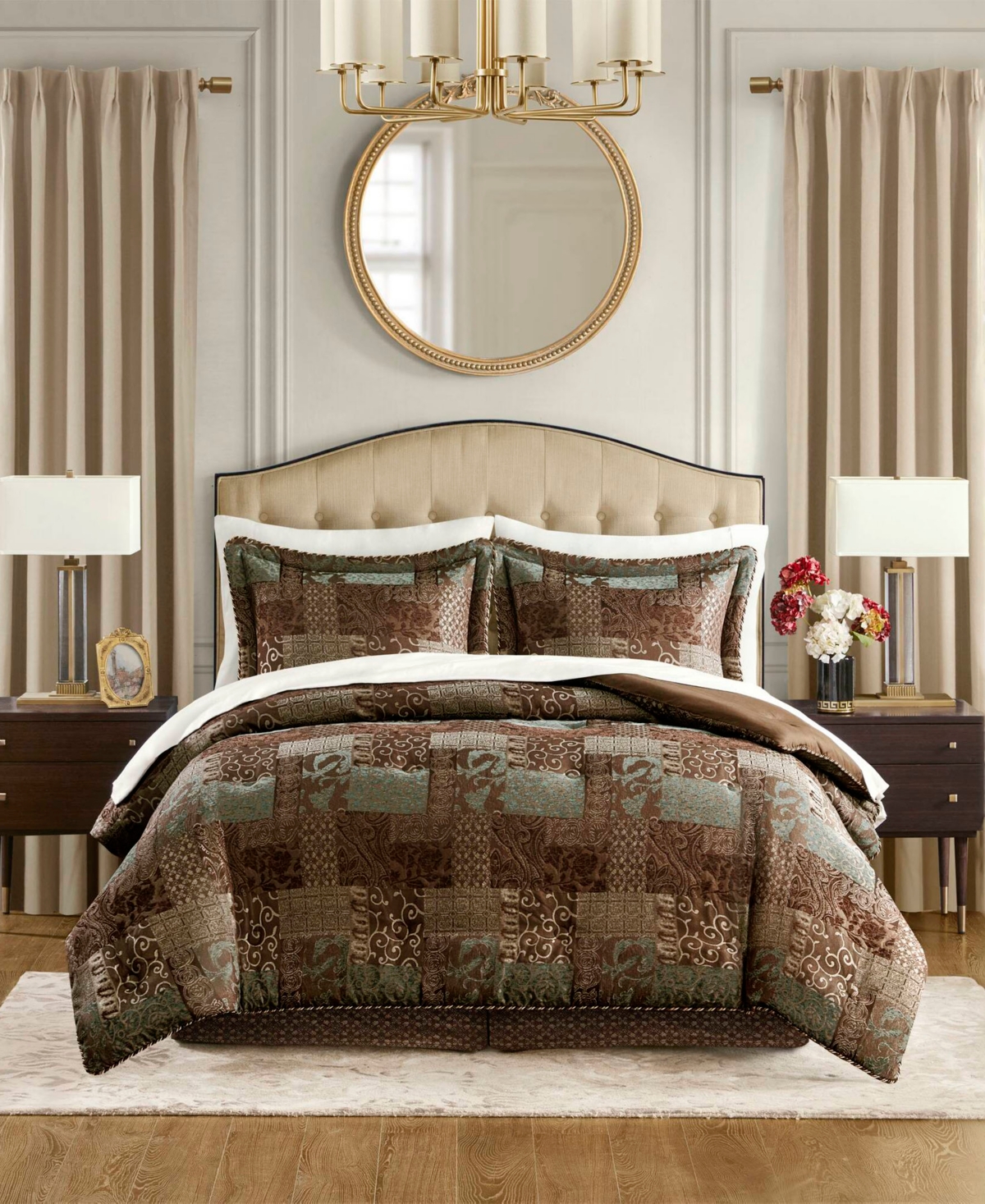 Click here for Croscill Galleria 4-Pc Comforter Set  King - Brown prices