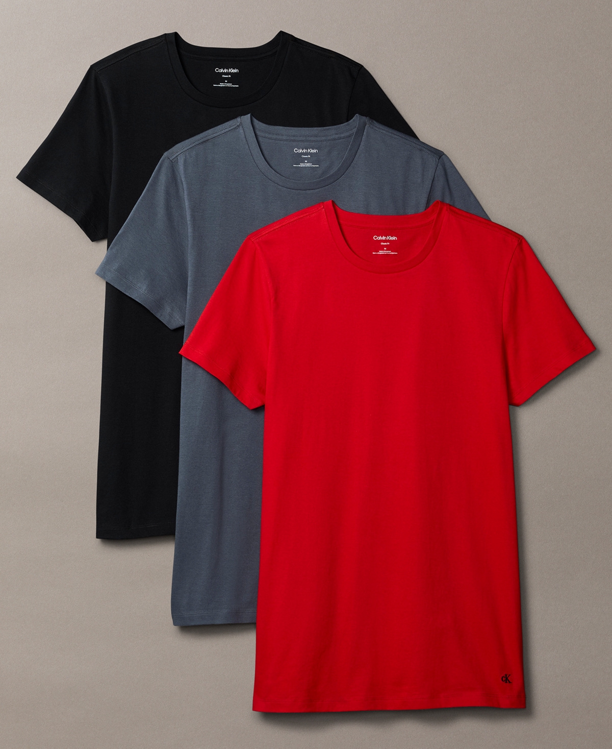 Click here for Calvin Klein Mens 3-Pack Cotton Classics Crewneck... prices