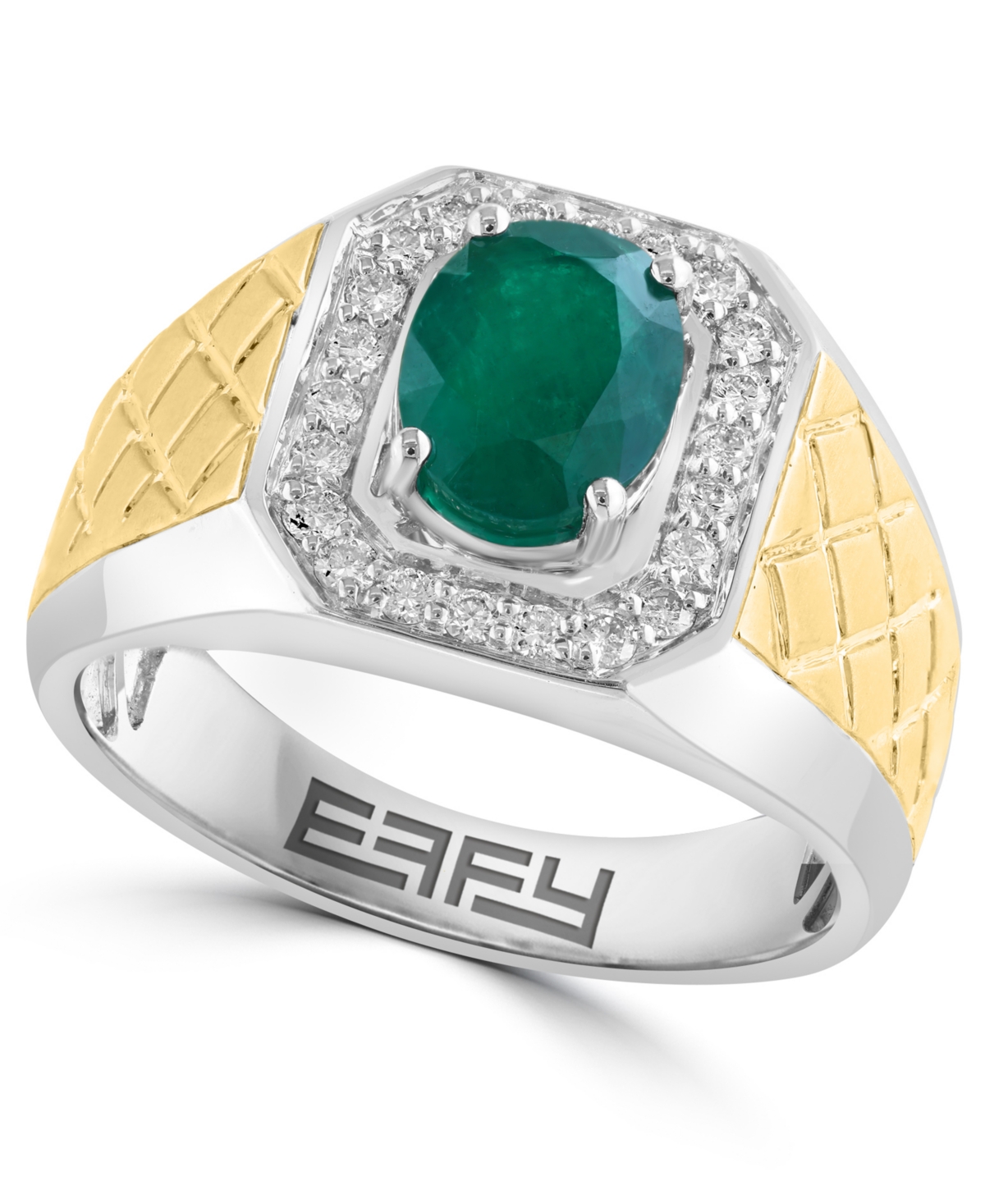 Click here for Effy Collection Mens Diamond (1/3 ct. t.w.) and Em... prices