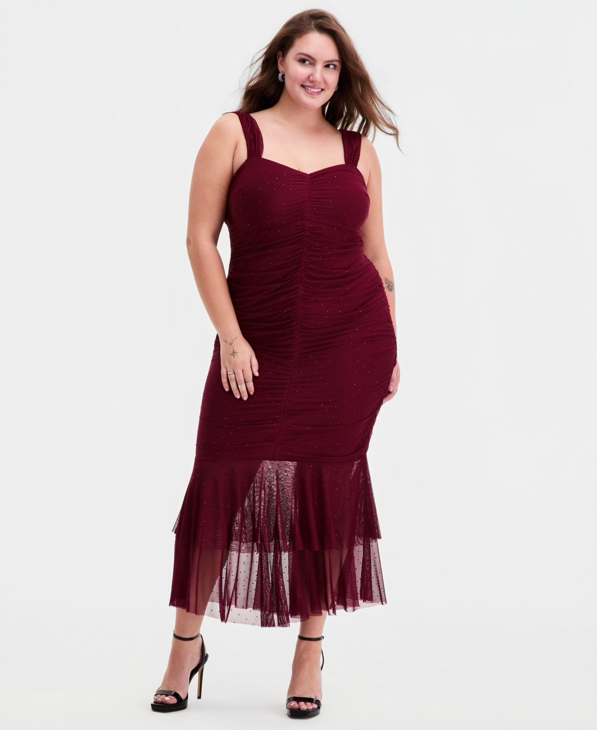 Click here for Emerald Sundae Trendy Plus Size Embellished Ruched... prices