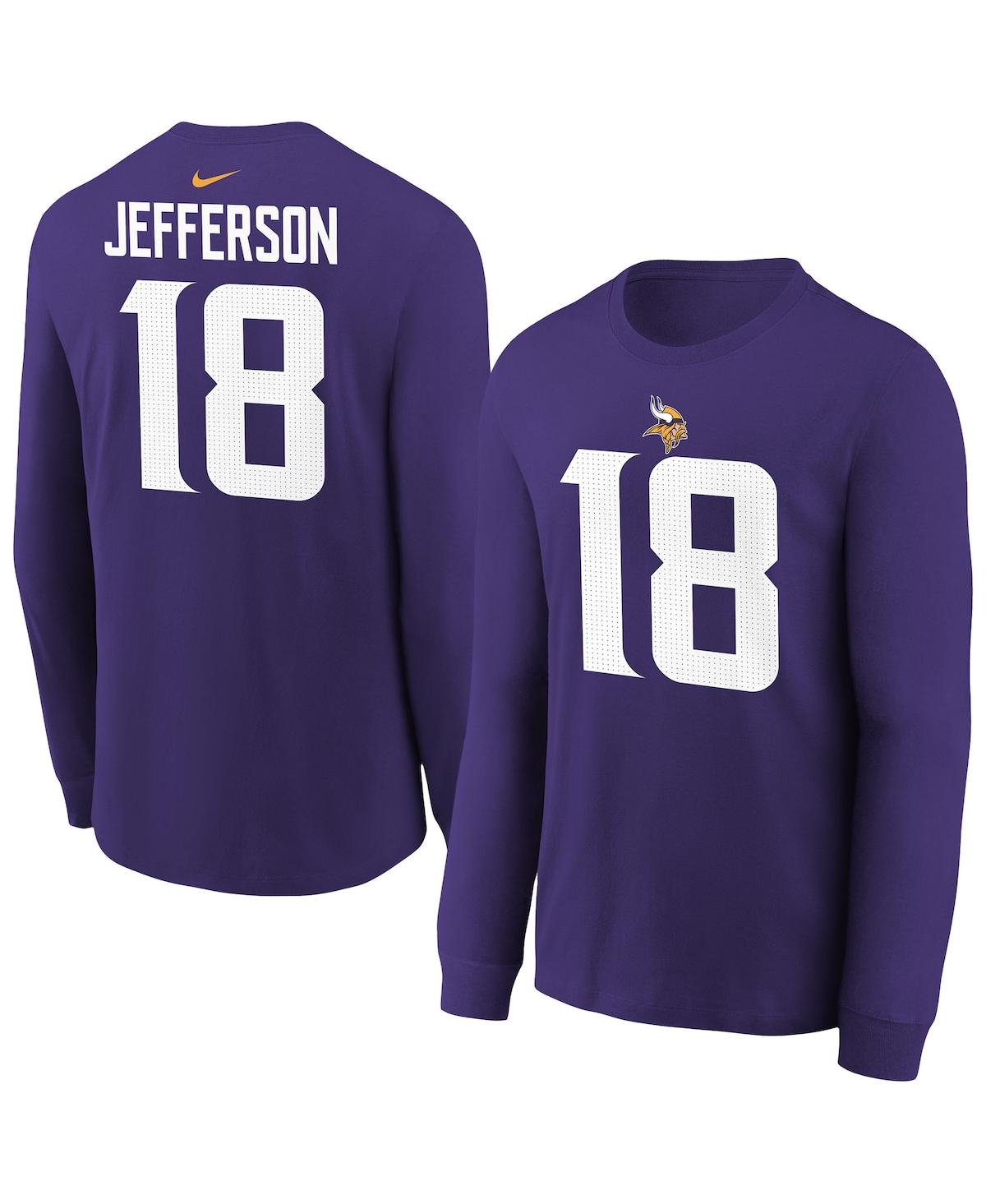 Click here for Nike Big Boys and Girls Justin Jefferson Purple Mi... prices