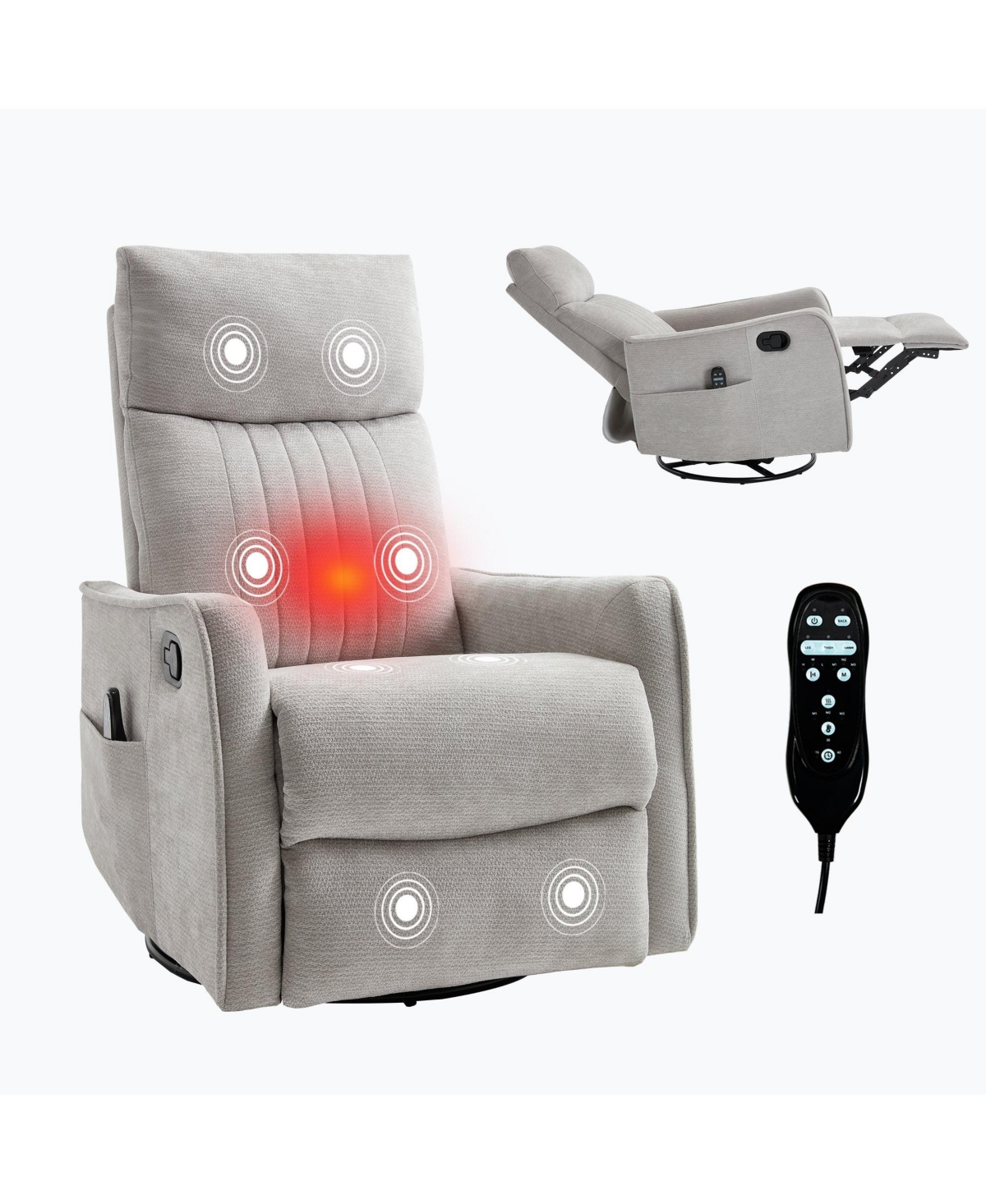 Click here for Boyel Living Heat Massage Manual Recliner Chair wi... prices