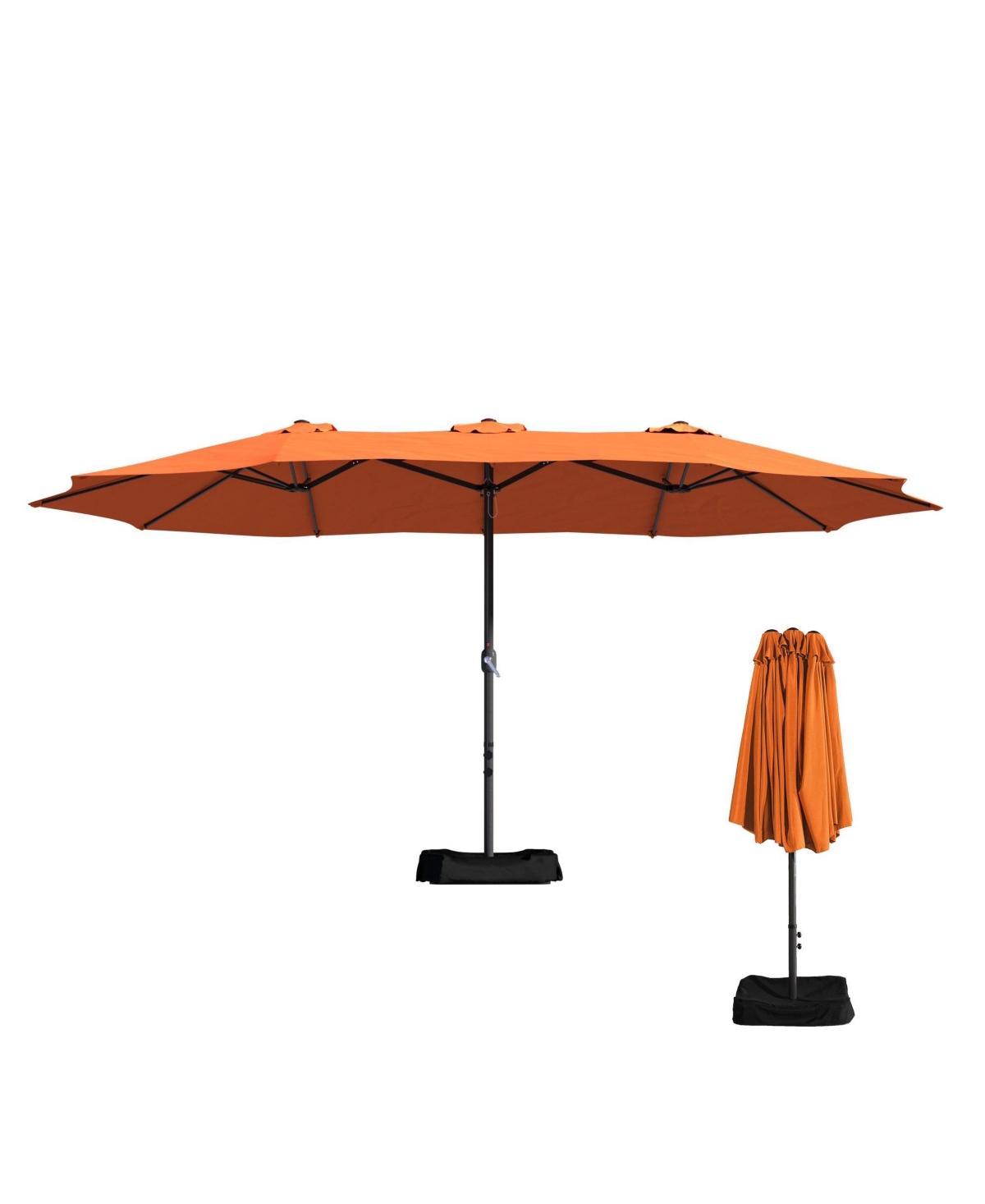 Click here for Clihome 15 ft. Steel Patio Umbrella  with Base and... prices
