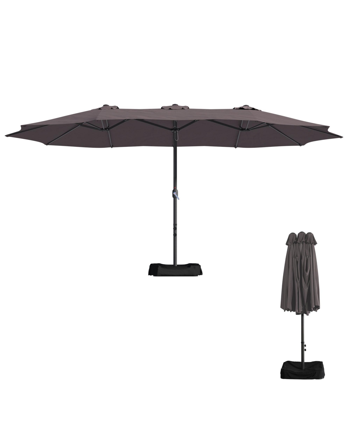 Click here for Clihome 15 ft. Steel Patio Umbrella  with Base and... prices