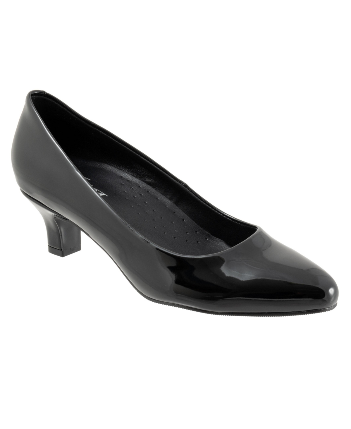 Click here for Trotters Kate Pump - Black patent prices