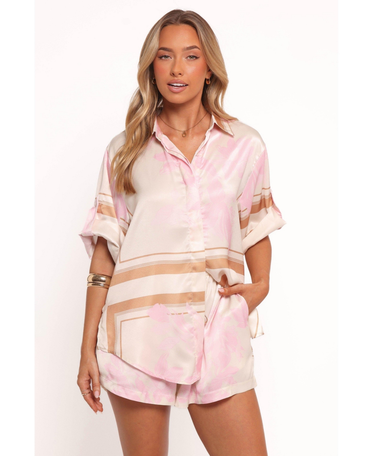 Click here for Petal and Pup Lara Shirt - Pink Print S - Pink pri... prices