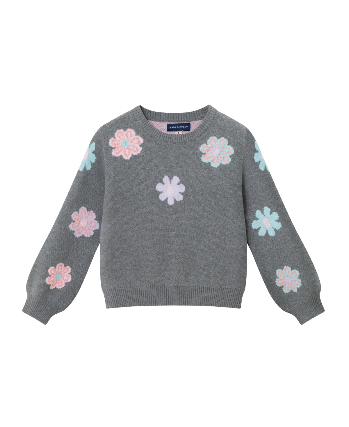 Click here for Andy & Evan Toddler/Child Girls Floral Intarsia Sw... prices