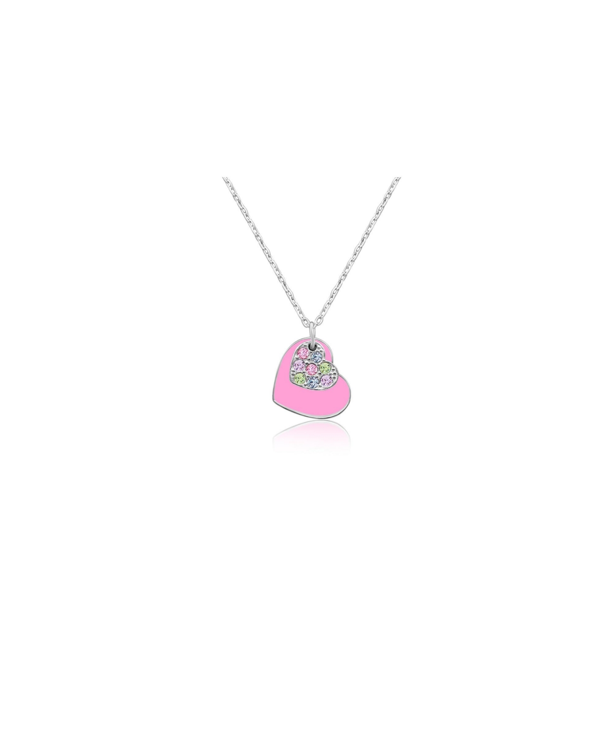 Click here for Chanteur/Girl/Heart Pink Crystal White Gold Pallad... prices