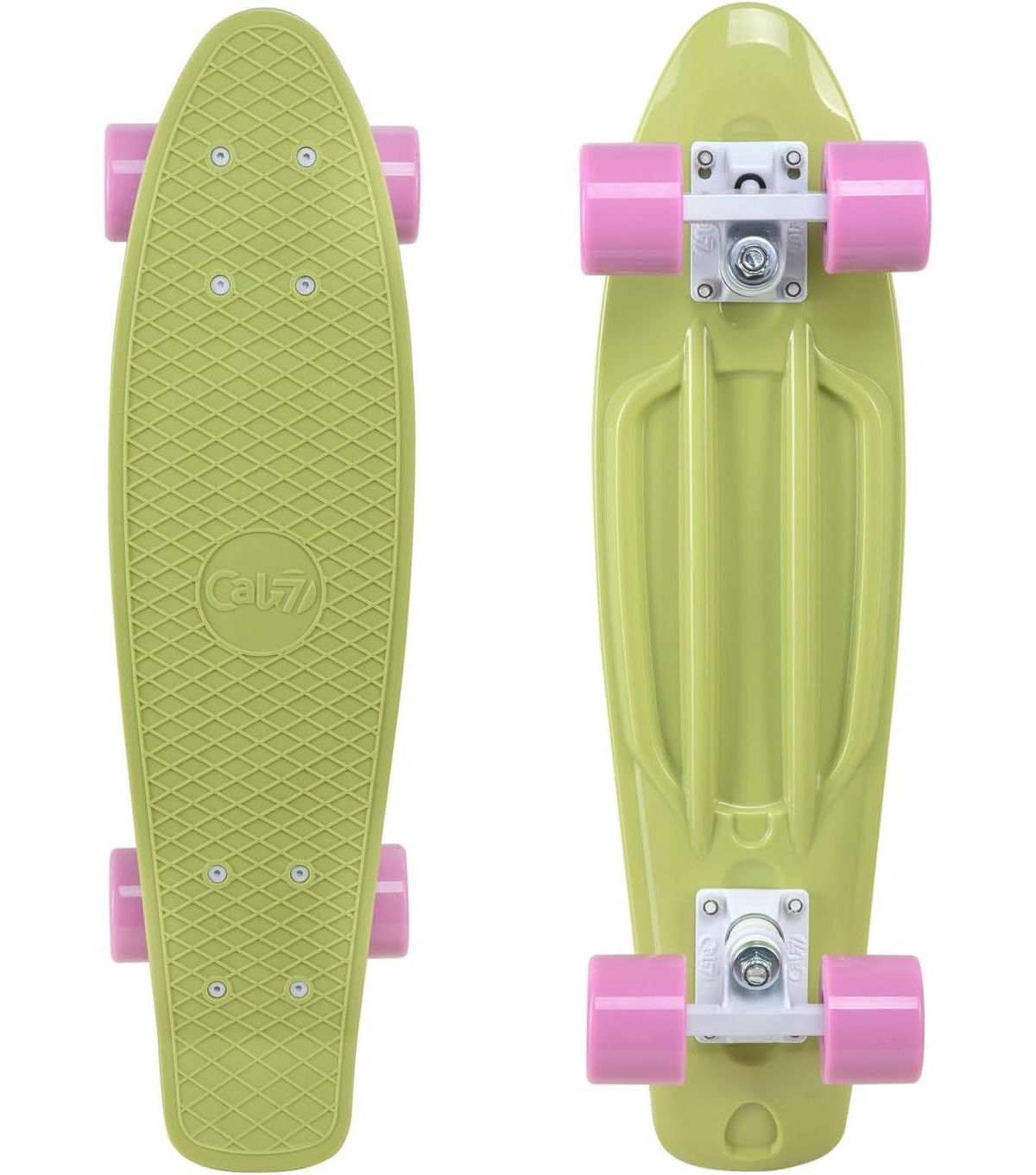 Click here for Cal 7 22 Inch Mini Cruiser Skateboard - Lime prices