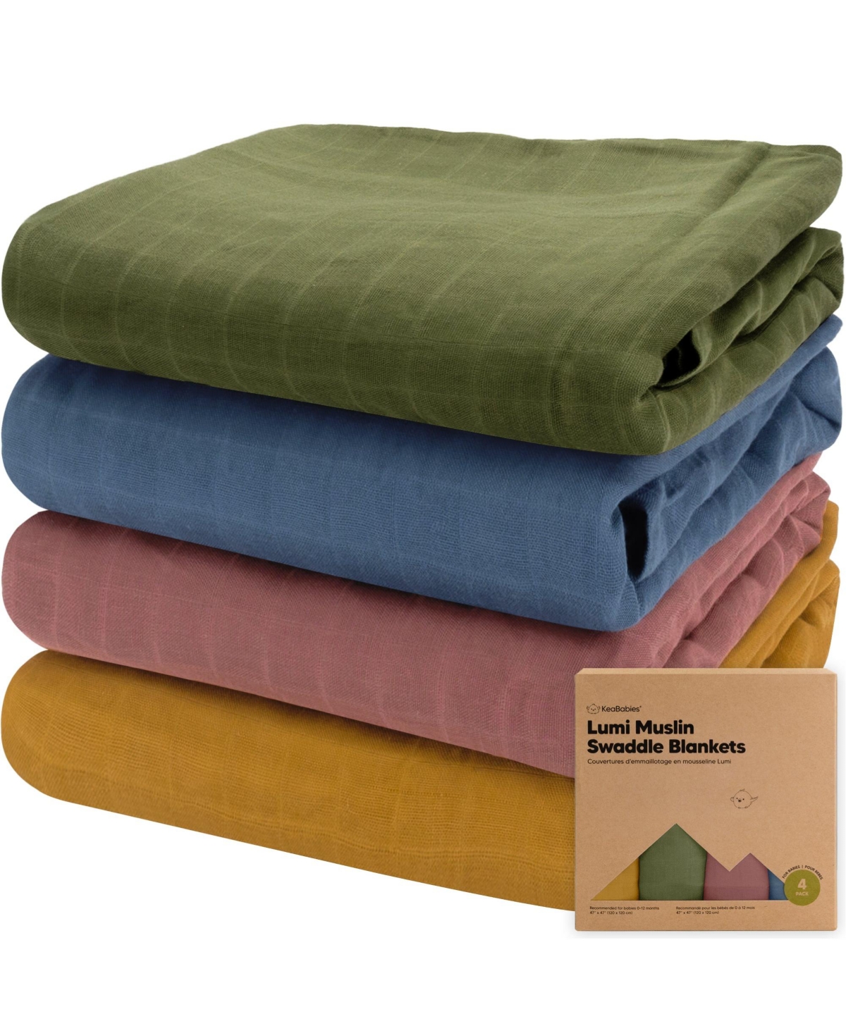 Click here for KeaBabies 4pk Muslin Swaddle Blankets for Baby Boy... prices